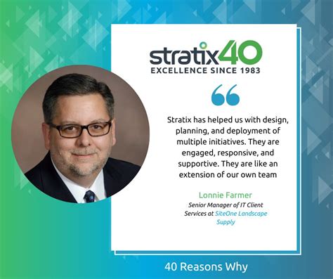 Stratix Corporation On Linkedin 40reasonswhy Stratixlife Siteone