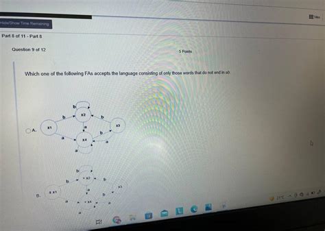 Solved Which One Of The Following Fas Accepts The Language
