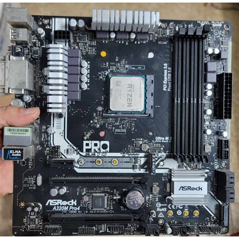 Bo mạch chủ Asrock A320M Pro4 cũ. Mainboard Asrock A320M Pro 4, asrock ...