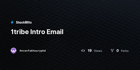 1tribe Intro Email StackBlitz