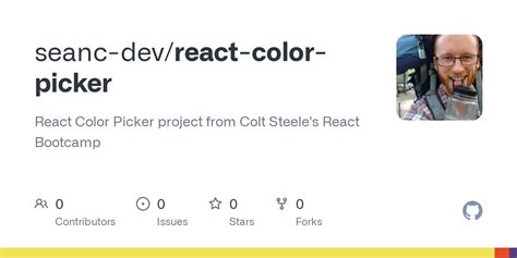 GitHub Seanc Dev React Color Picker React Color Picker Project From