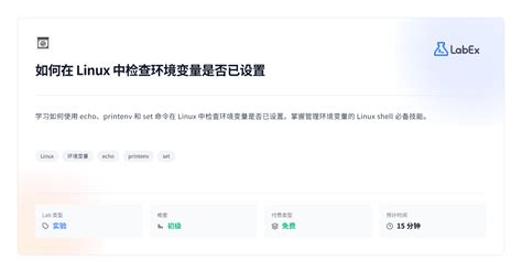 如何在 Linux 中检查环境变量是否已设置 Labex