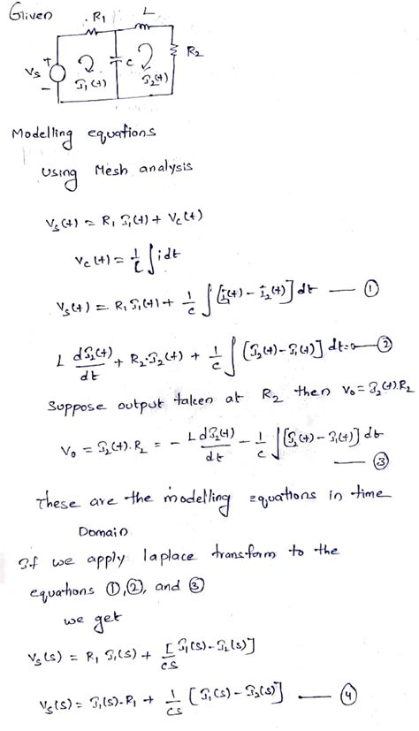 [solved] find all the modeling equations and input output equation v course hero