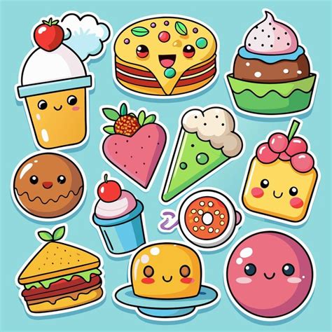 Premium Vector Cute Food And Drink Doodles