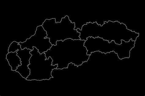 Premium Vector Slovakia Map With Regions Vector Illustration