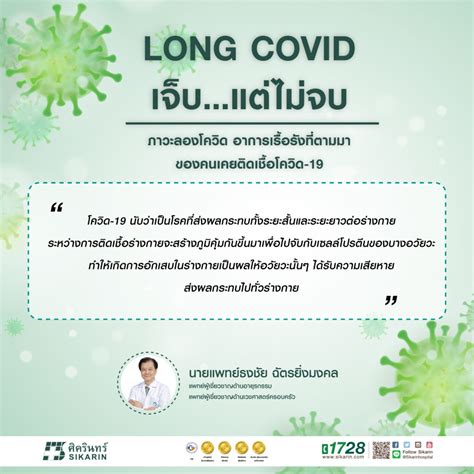 Long Covid เจ็บแต่ไม่จบ ภาวะลองโควิด อาการเรื้อรังที่ตามมาของคนเคย
