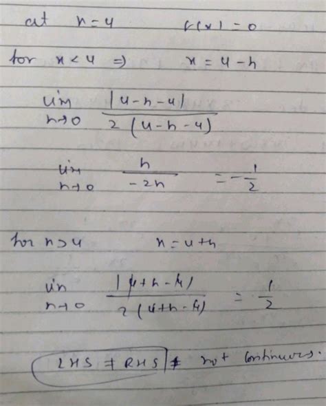Test The Continuity Of The F X Left Begin Array C L Frac X 4 2 X