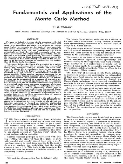 Monte Carlo Pdf Monte Carlo Method Randomness