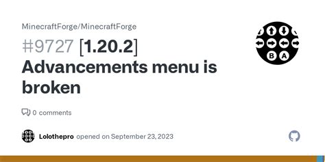 1202 Advancements Menu Is Broken · Issue 9727 · Minecraftforge