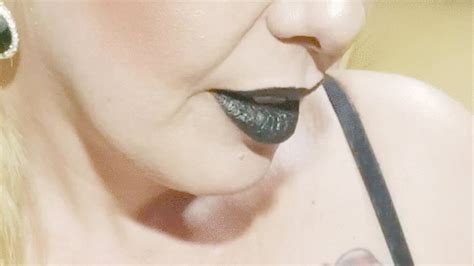 Close Up Marlboro Reds Nose Exhales Dangling B Lipstick