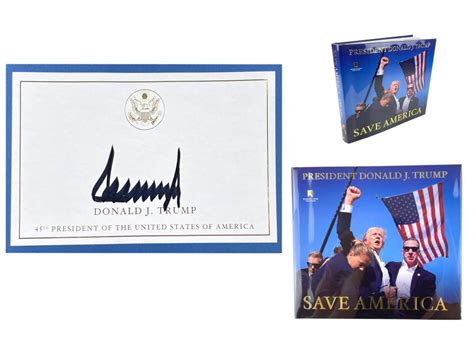 At Auction Donald Trump Donald Trump Signed Book Save America