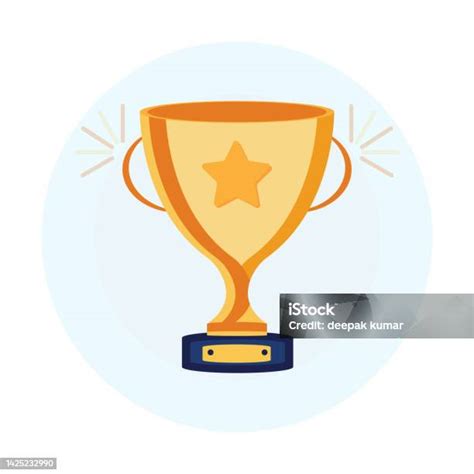 우승자의 트로피 아이콘 황금 트로피 벡터는 스포츠 이벤트에서 승리의 상징입니다 Championship에 대한 스톡 벡터 아트 및