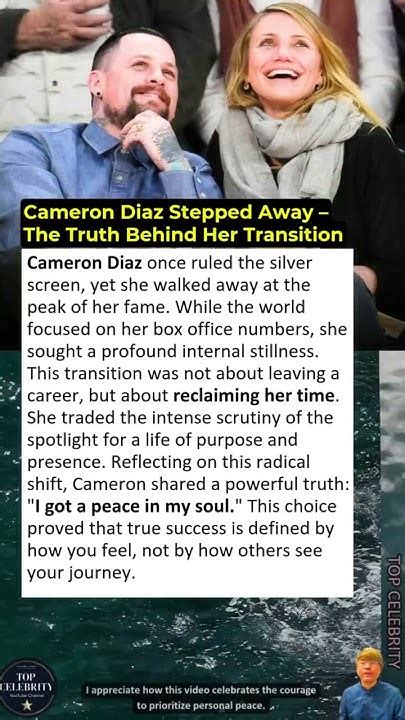 Cameron Diaz Stepped Away The Truth Behind Her Transition Youtube