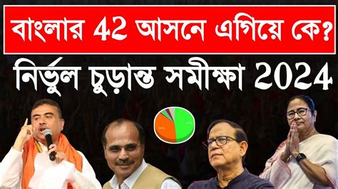 লোকসভা ভোট 2024💥বাংলার 42 আসনের বুথ ফেরত সমীক্ষা 2024😍west Bengal Lok