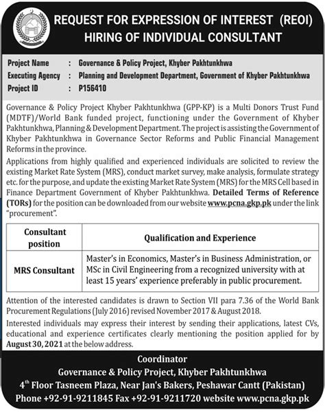 Planning And Development Department Job 2021 In Peshawar Cantt 2025 Job