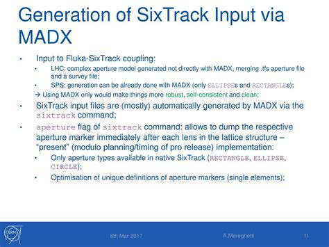 Overview Of Needs For Sixtrack On Line Aperture Check Ppt Download