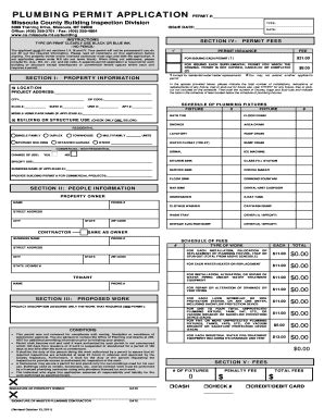 Fillable Online Co Missoula Mt Plumbing Missoula Form Fax Email Print PdfFiller