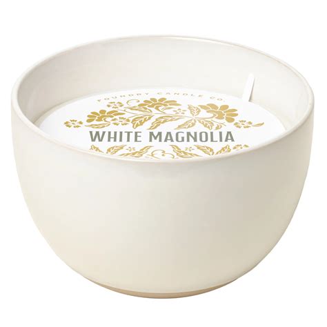 Foundry Candle Co White Magnolia Scented Soy Bowl Candle Shop