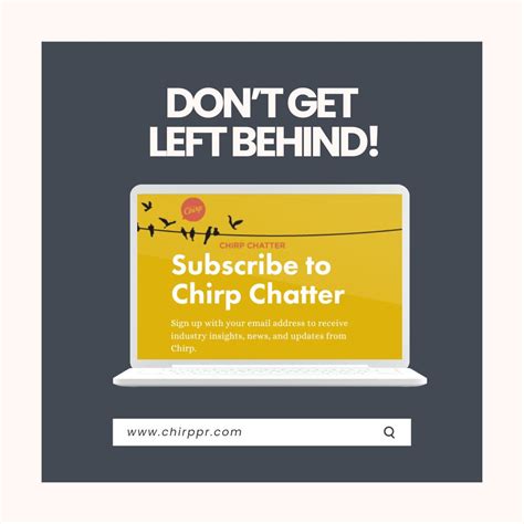 Chirpchatter Chirp Newsletter Chirp Pr