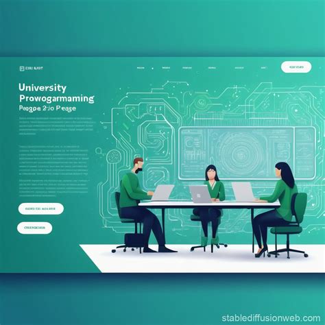 Modern University Programming Landing Page Banner Stable Diffusion Online