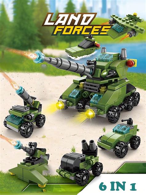 Police 147pc Six In One Building Block Set With Built In Assembly Instruction And Toy Figures