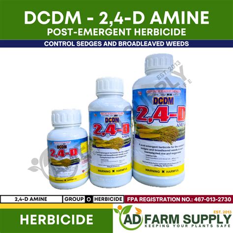 DCDM 2 4 D Amine Herbicide Post Emergent Weed Control Shopee