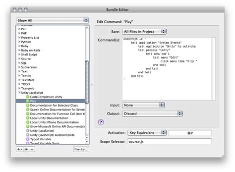 Tip Play From Textmate Unity Engine Unity Discussions