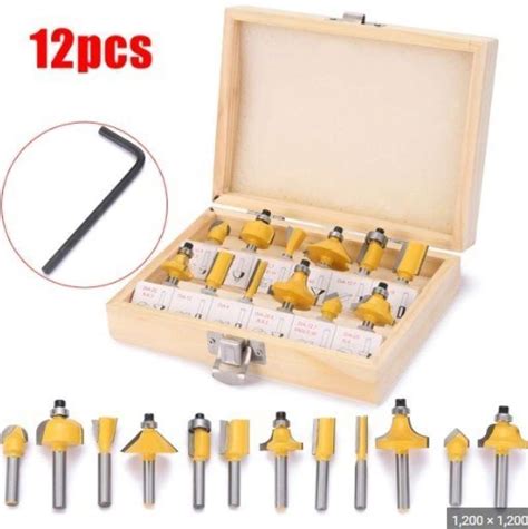 Promo Mata Profil Router Bit Bits Trimmer Set 12pcs 14 Kotak Box Sets