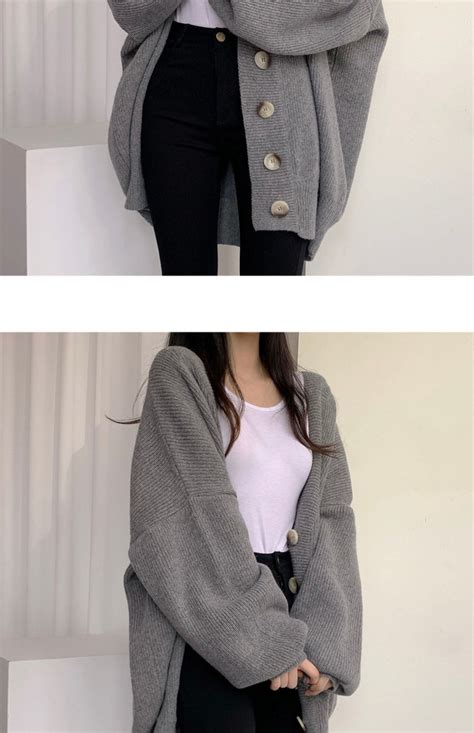 빅사이즈 여성 라글란 스웨터 오버핏 가디건