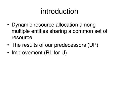 Ppt A Reinforcement Learning Approach To Dynamic Resource Allocation Powerpoint Presentation