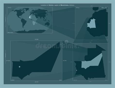 Adrar Mauritania Described Location Diagram Stock Illustration