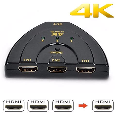 HDMI Compatible Switch Port K K Switcher Splitter Box Selector X Ultra HD Video P For