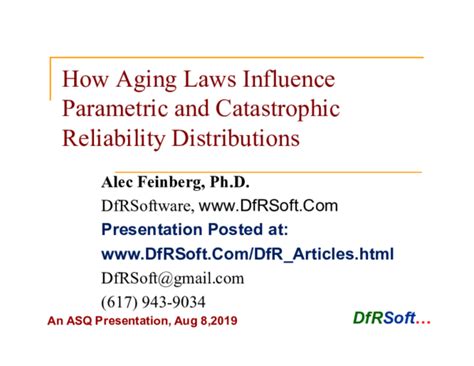 Pdf How Aging Laws Influence Parametric And Catastrophic Reliability
