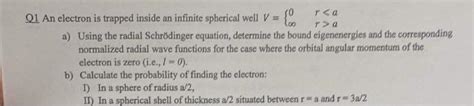 Solved Q1 An Electron Is Trapped Inside An Infinite