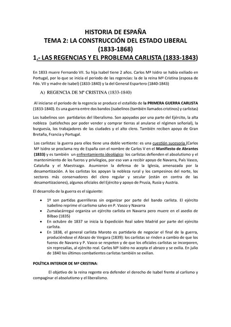 Tema 6 Historia Historia De EspaÑa Tema 2 La ConstrucciÓn Del Estado