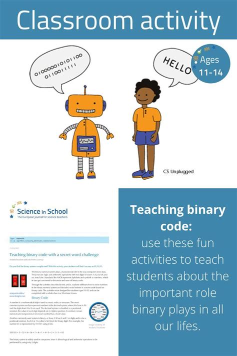 Teaching Binary Code With A Secret Word Challenge Word Challenge