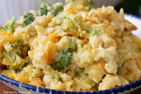 Broccoli Cheese Rice Casserole Deliciously Seasoned