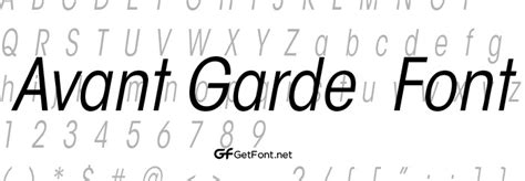 Free Avant Garde Font Download Getfont