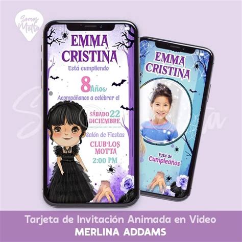 Merlina Addams 2 Tarjeta De CumpleaÑos