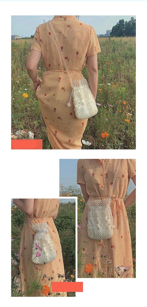 Handwoven Pearls Crossbody Bag Vintage Style Kaiale Shop