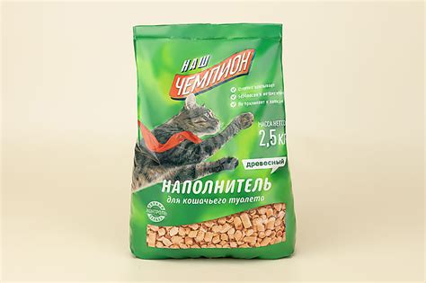 Наполнитель для туалета «Наш Чемпион» древесный, 2,5 кг – купить по ...