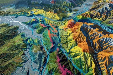 premium photo map with colorcoded zones indicating areas at risk