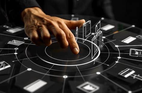 Premium Photo Businessman Touching Digital Document Management System