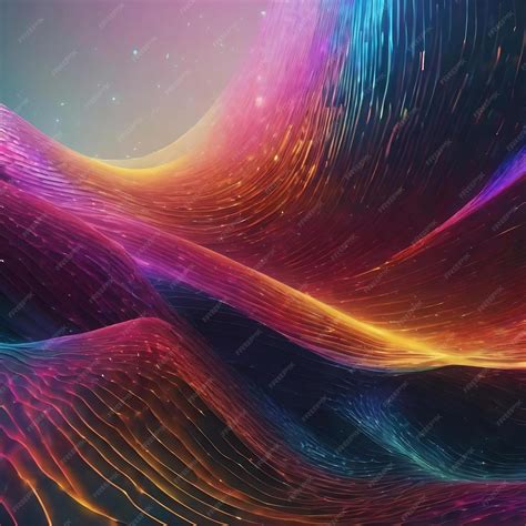 Premium Ai Image Abstract Tech Background Futuristic Wave Data