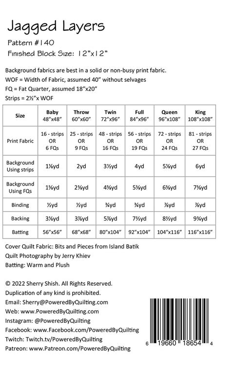 Jagged Layers Quilt Pattern Quilting Books Patterns And Notions