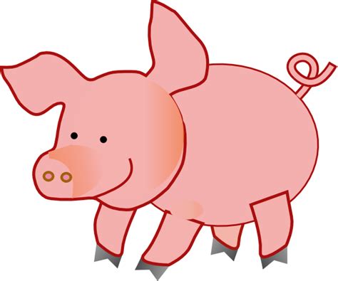 Pig Clip Art At Clker Vector Clip Art Online Royalty Free 5529 Hot