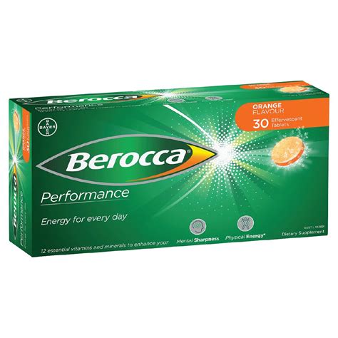 Berocca Energy Vitamin B And C Orange Flavour Effervescent Tablets 30