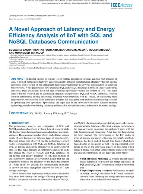 Pdf A Novel Approach Of Latency And Energy Efficiency Analysis Of