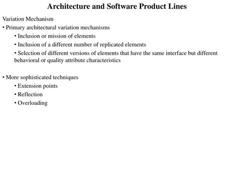 Ppt Architecture And Software Product Lines Powerpoint Presentation