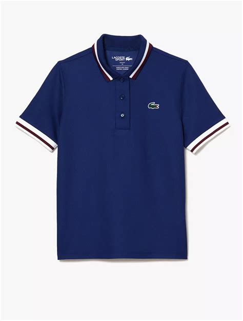 Jual Lacoste Piqué Tennis Polo Shirt With Contrast Striped Collar